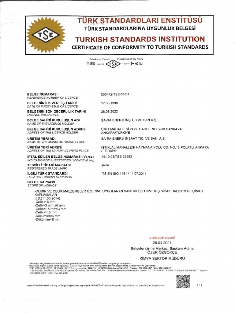 Ts en Iso 1461 Galvani̇z | PDF