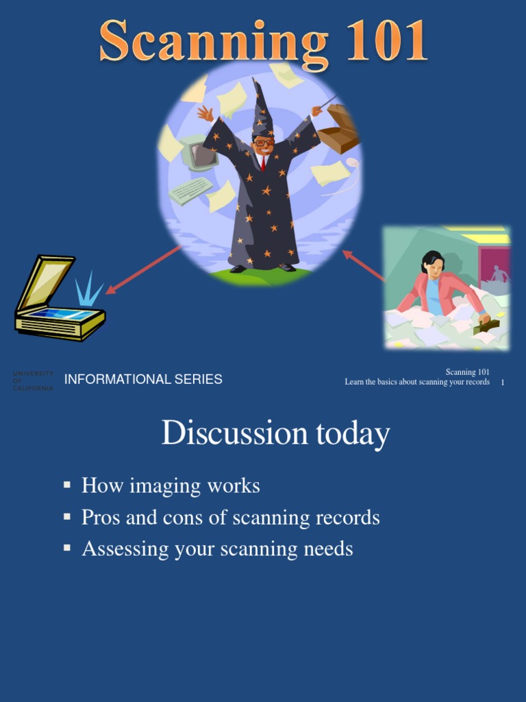 Scanning 101 | PDF | Image Scanner | Data Compression