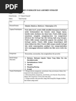 Contoh Bentuk Instrumen Asesmen Formatif, Sumatif, Diagnostik | PDF