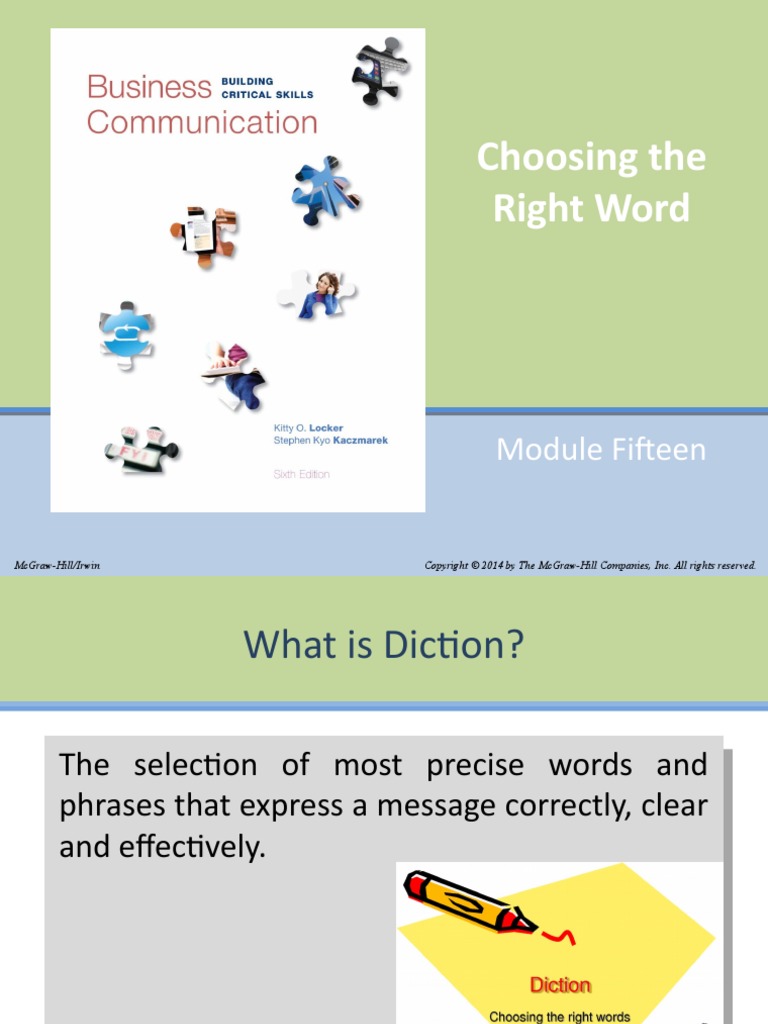 Ch15 - Choosing The Right Word | PDF | Jargon | Word