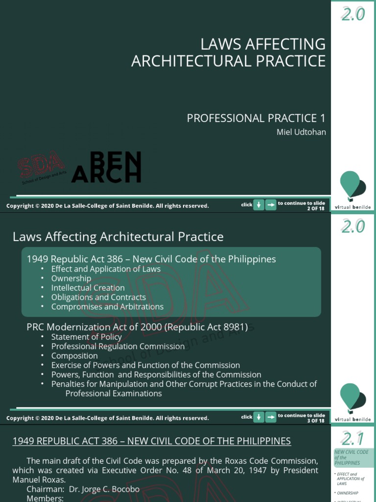 Laws Affecting Architectural Practice | PDF | Ownership | Property