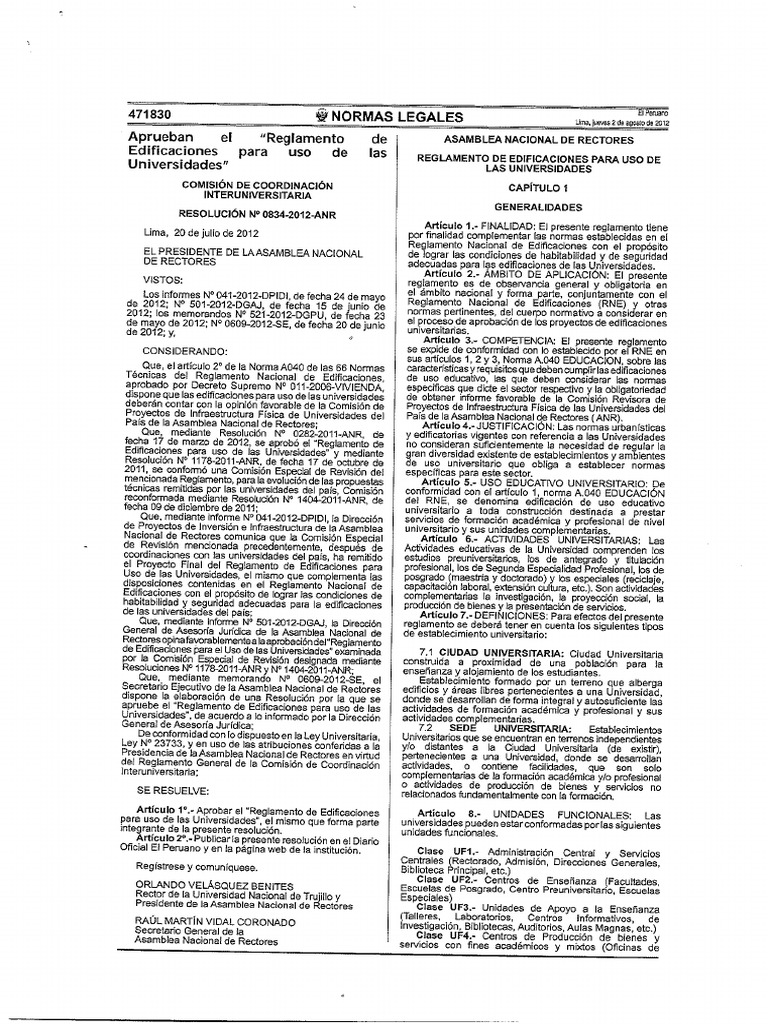 Norma Universidades Anr | PDF