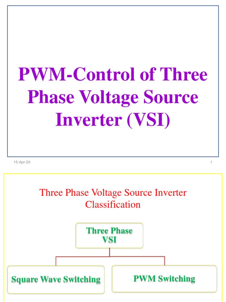 PWM Control of 3phase Vsi | PDF | Power Inverter | Frequency Modulation