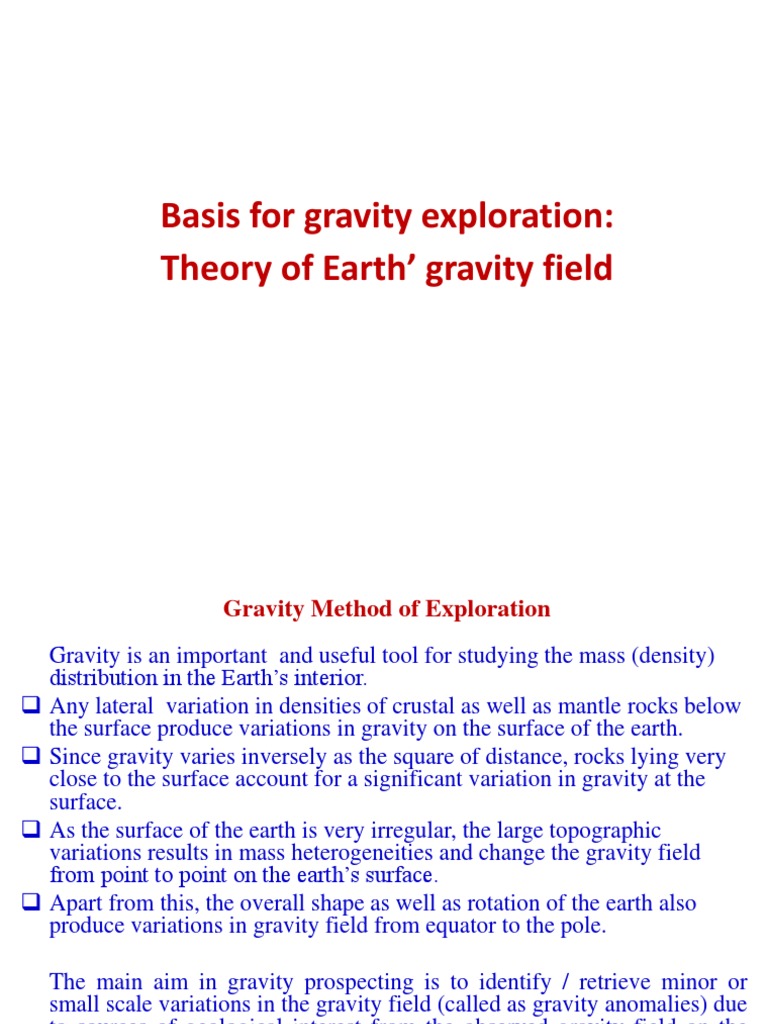 1 Basis For Gravity Exploration | PDF | Gravity | Geodesy
