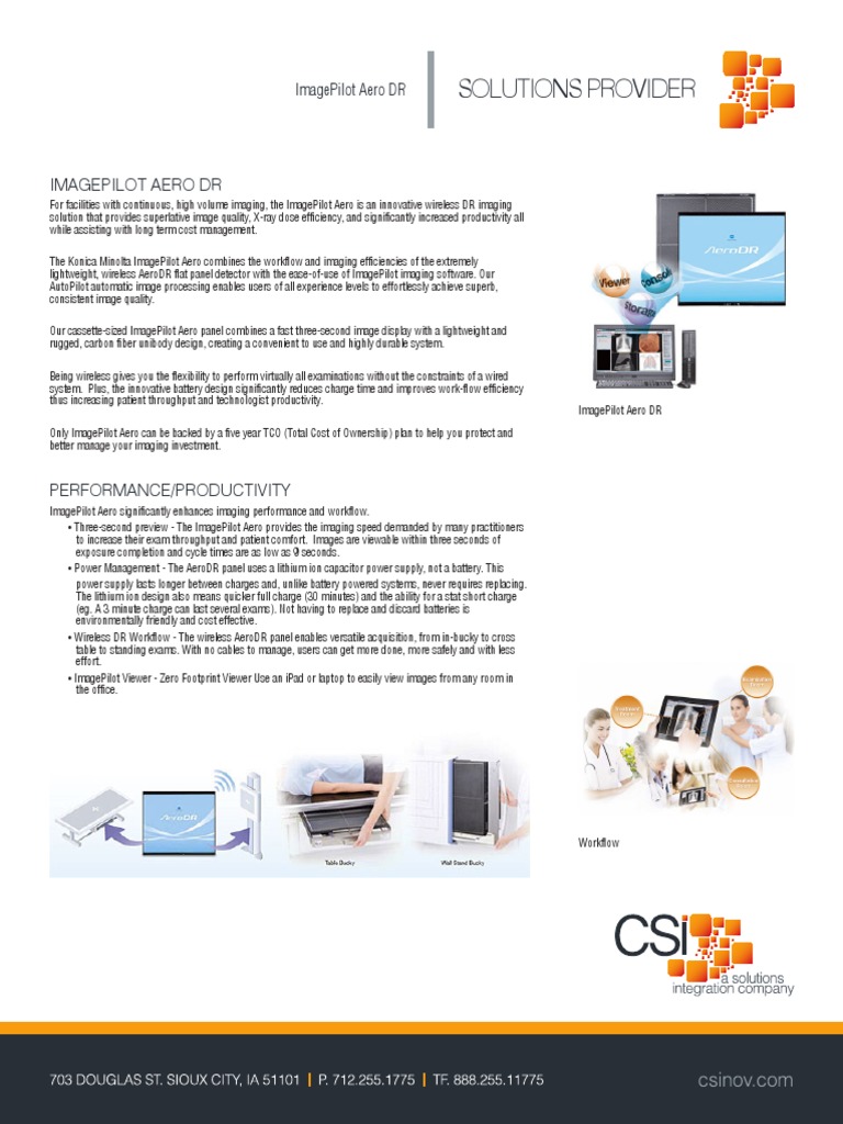 Solutions Provider: Imagepilot Aero DR | PDF | Display Resolution ...