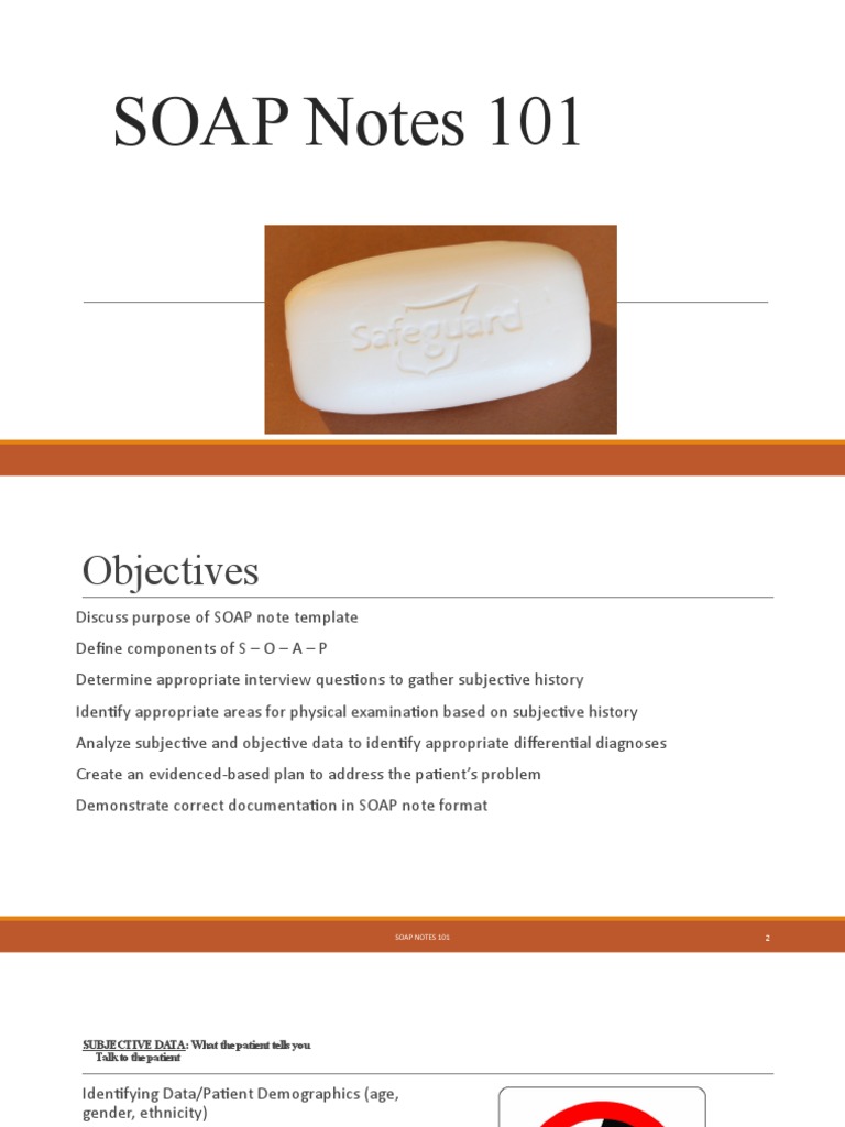 Soap Notes 101 | PDF | Physical Examination | Cough