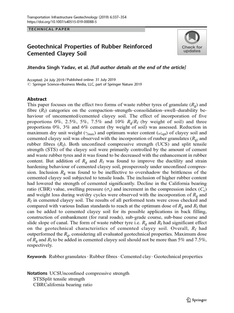 Geotechnical Properties of Rub | PDF | Clay | Waste Management