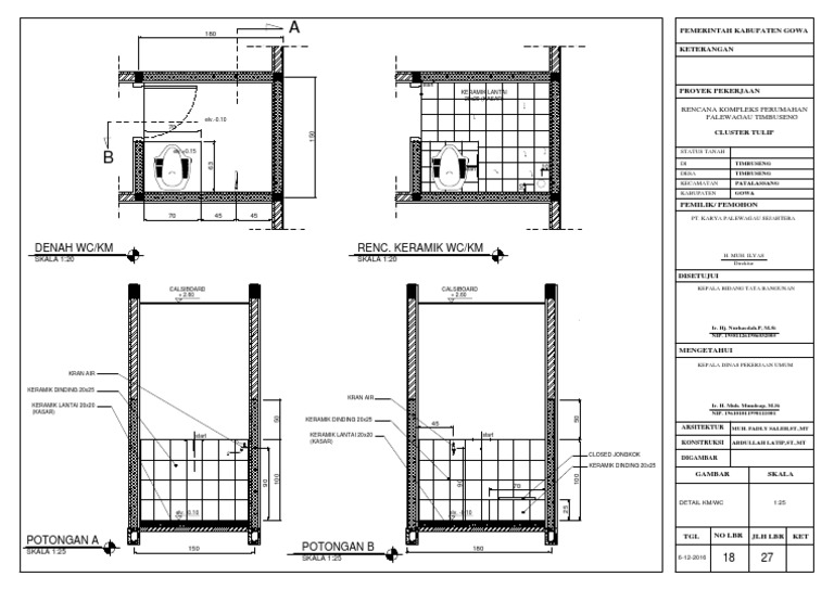 Denah Toilet dan Kamar Mandi Umum | PDF