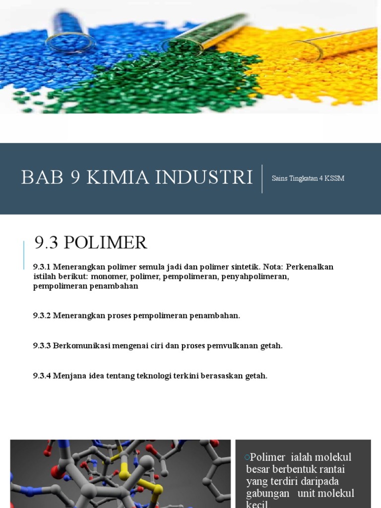 BAB 9 KIMIA INDUSTRI, 9.3 Polimer | PDF