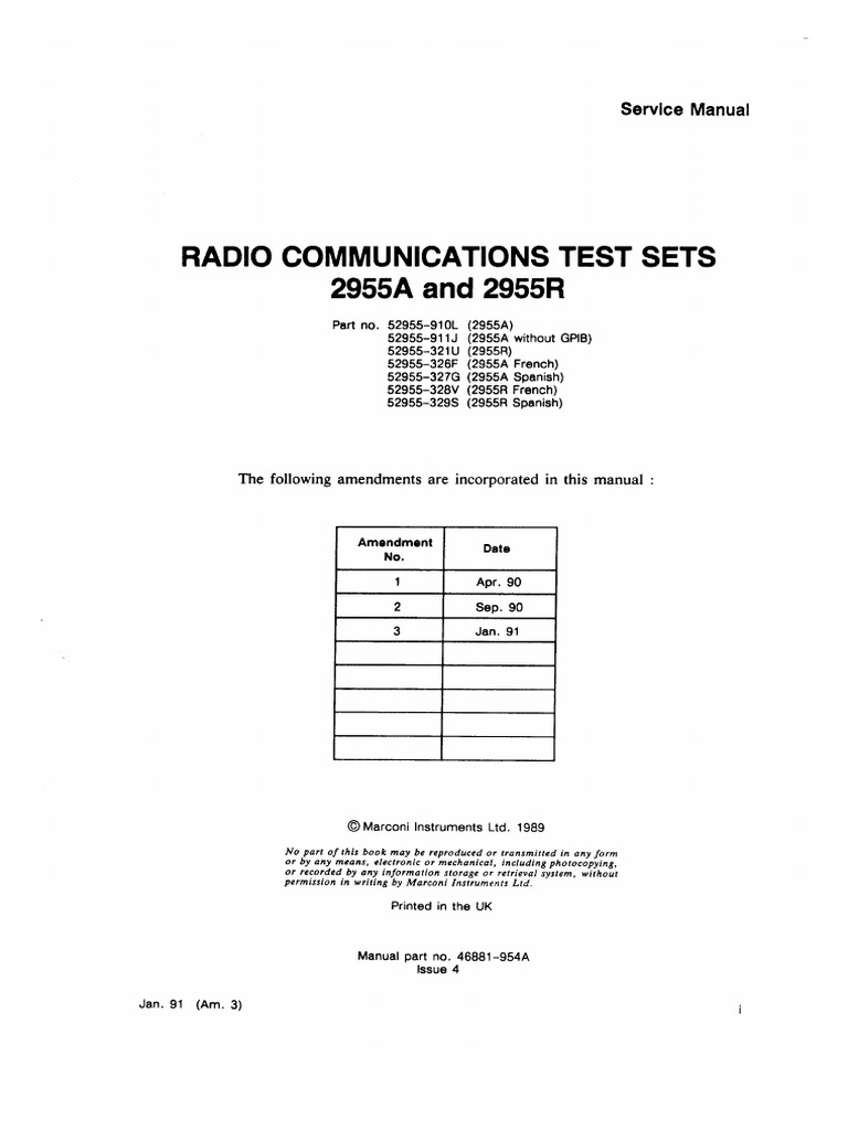 Marconi 2955a R Radio Tester | PDF
