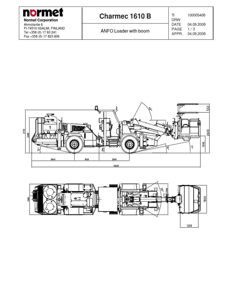 Normet Charmec 1610B | PDF | Loader (Equipment) | Steering