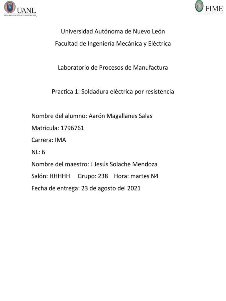 Practica 1 Procesos de Manufactura | PDF
