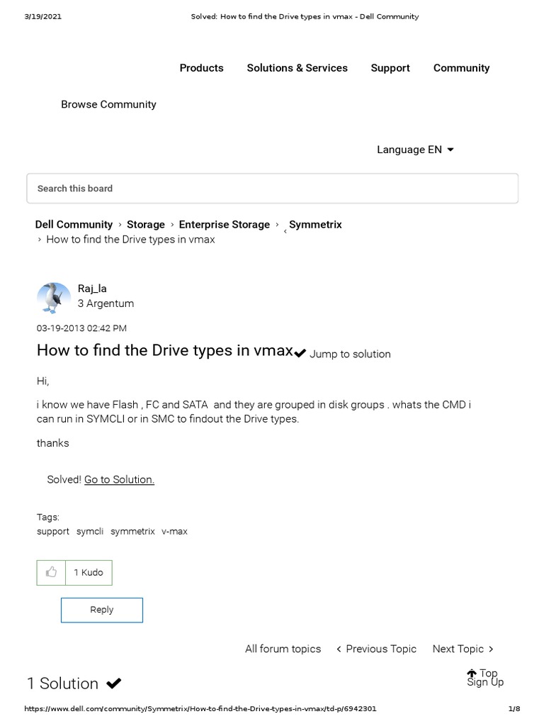 VMAX - How To Find The Drive Types in Vmax - Dell Community | PDF ...