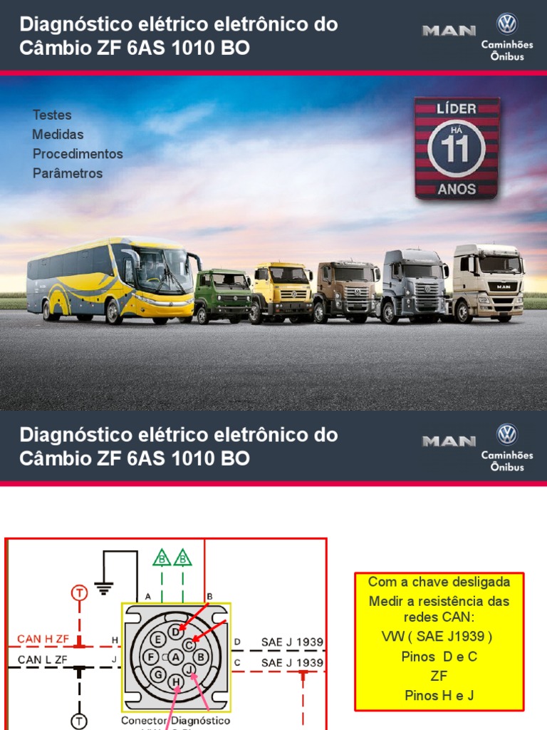 Diagnóstico do Câmbio ZF 6AS 1010 BO | PDF | Voltagem | Eletrônicos