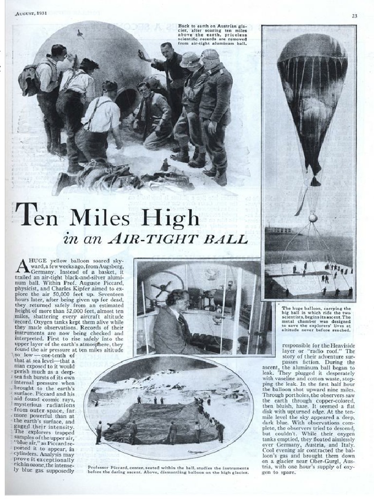 Ten Miles High: A Record-Breaking Flight | PDF | Manufactured Goods