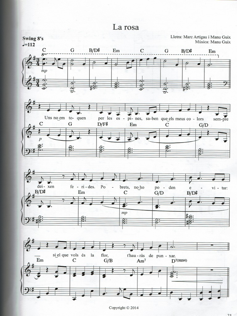 La Rosa - Musical El Petit Príncep | PDF