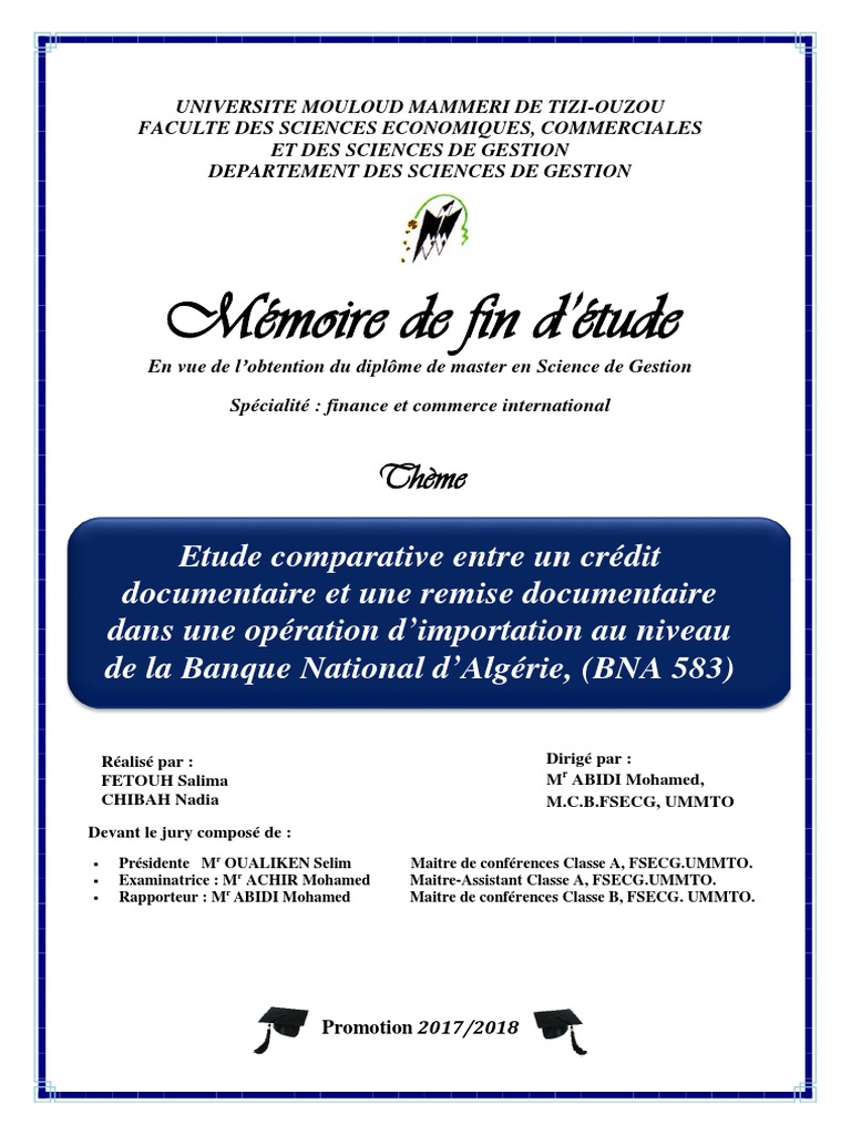 Mémoire de Fin D'études | PDF | Business | Économie