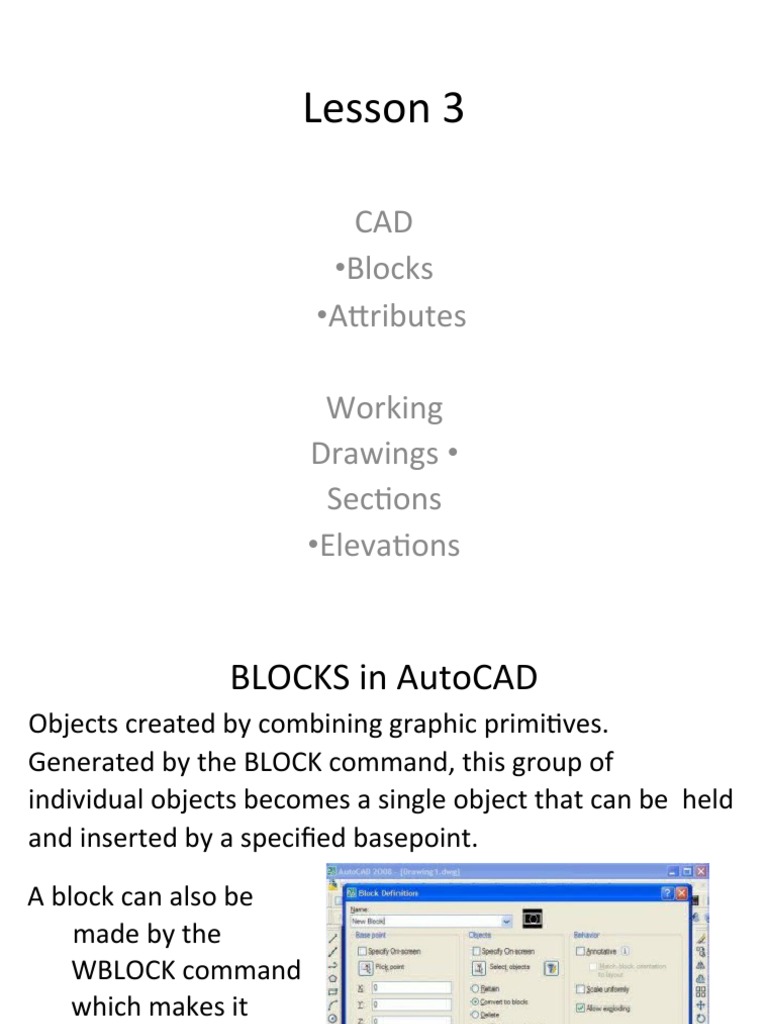 CAD Lesson Slides | PDF | Door | Stairs