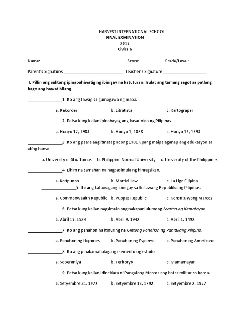 F Civics 6 | PDF