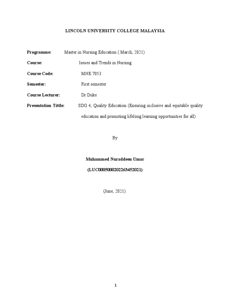 SDG 4 Assignment | PDF | Economies