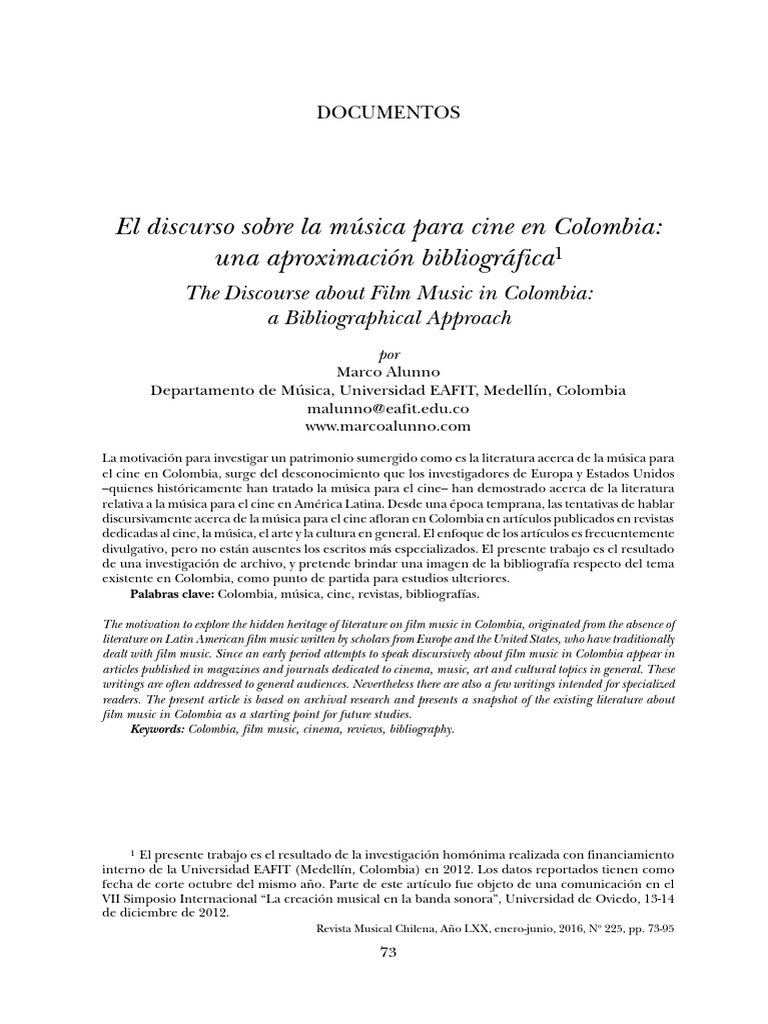 M+ Sica en El Cine Colombiano | PDF | Colombia | Entretenimiento (general)