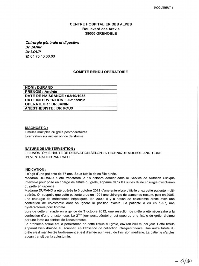 Compte Rendu Gastro | PDF