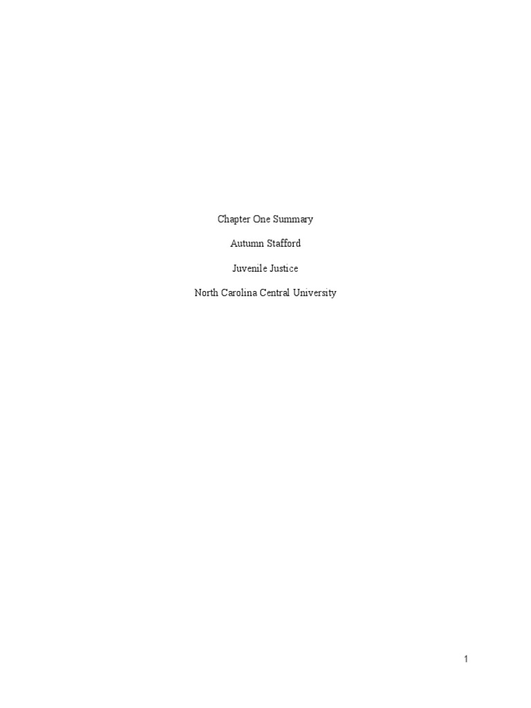 Juvenile Justice Chapter 1 Summary | PDF | Juvenile Delinquency ...