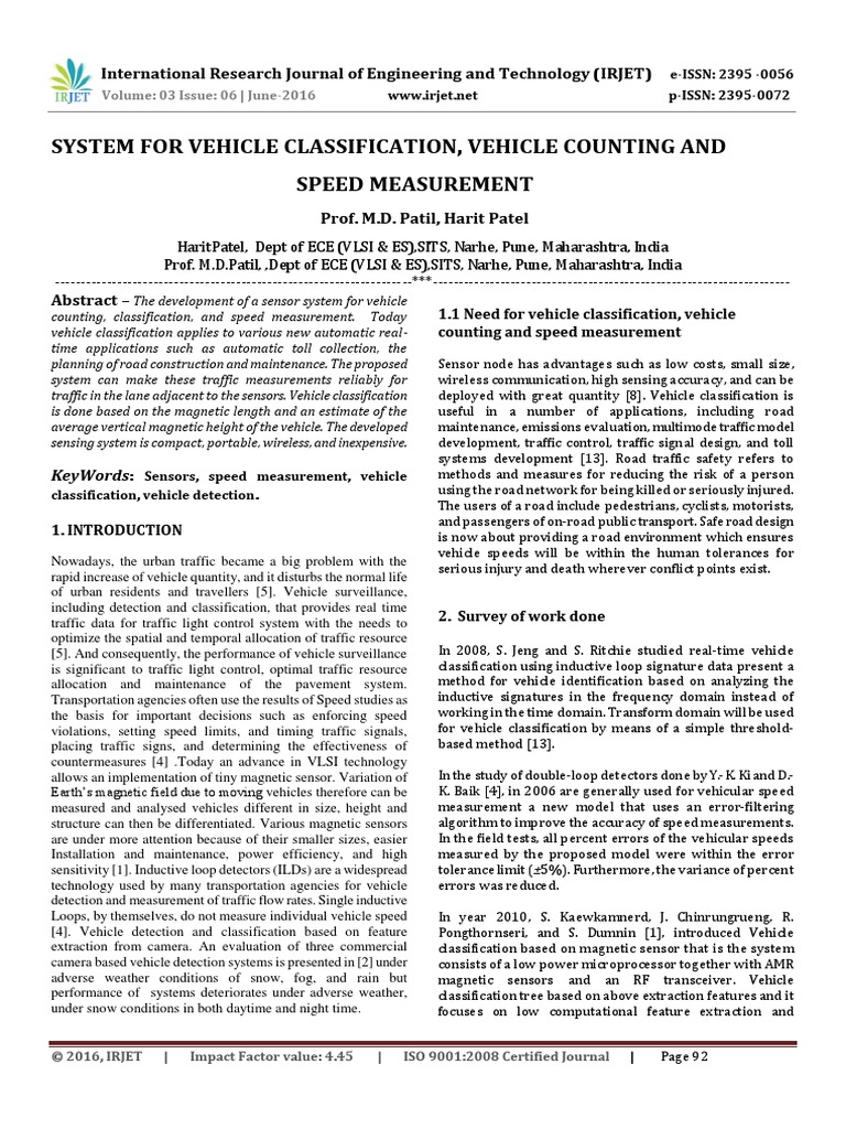PPR Plate | PDF | Traffic | Sensor