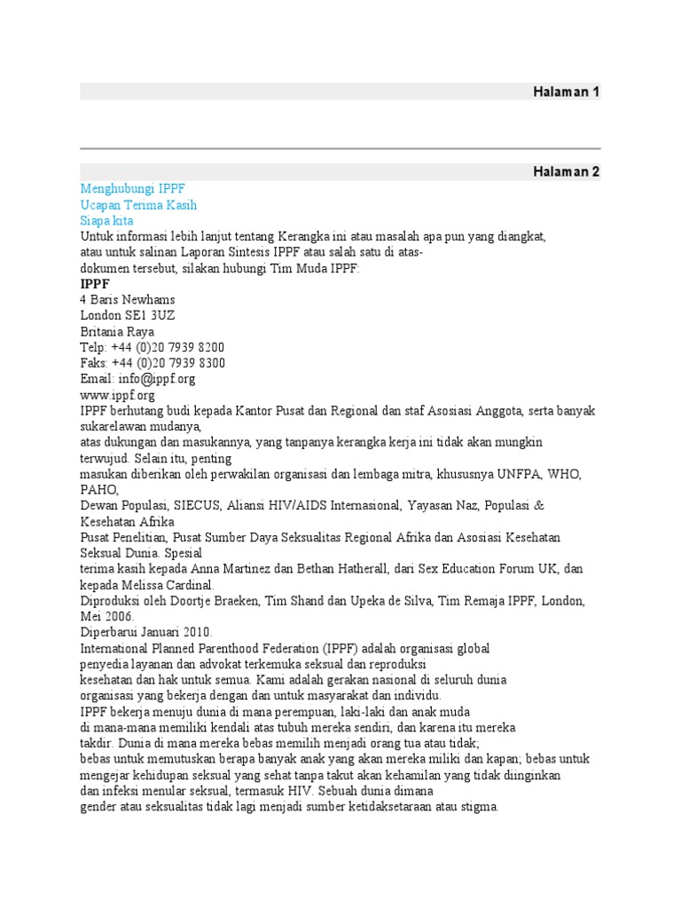 Ippf Framework For Comprehensive Sexuality Education Terj Pdf