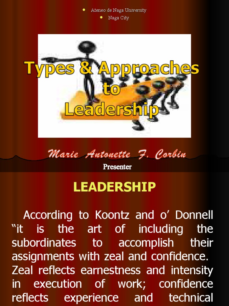 Types and Approaches To Leadership | Download Free PDF | Leadership ...