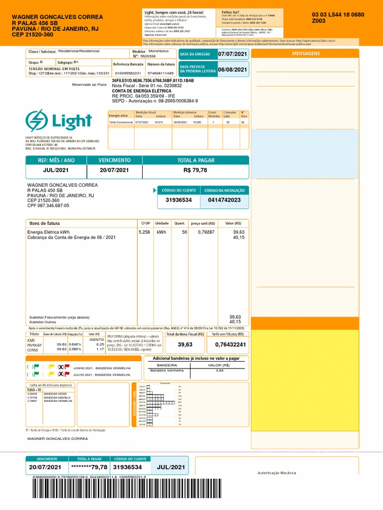 Comprovante Residência | PDF