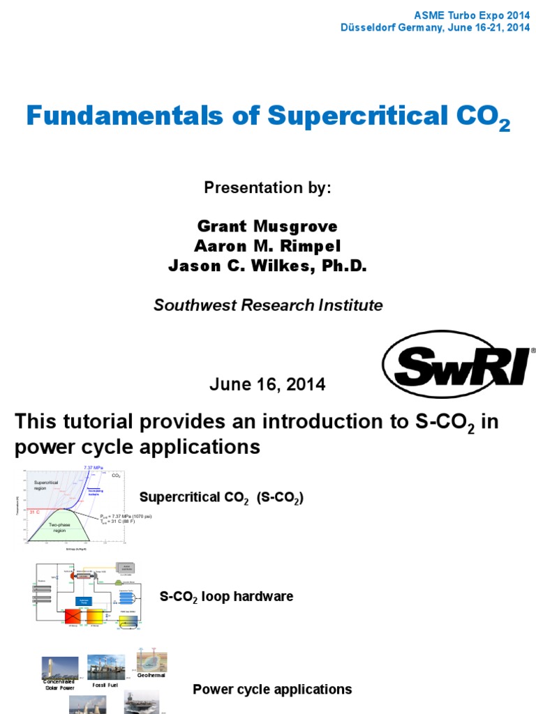 Supercritical CO2 Tutorial TE2014 - Final | PDF | Supercritical Fluid ...