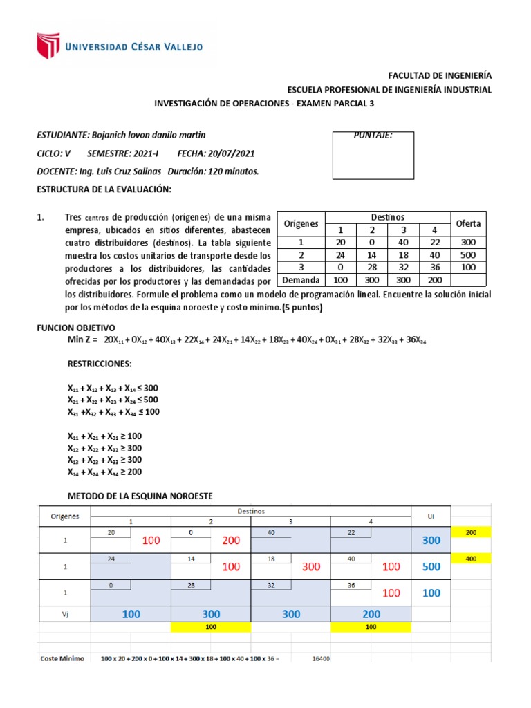EP3 Investigación de Operaciones | PDF