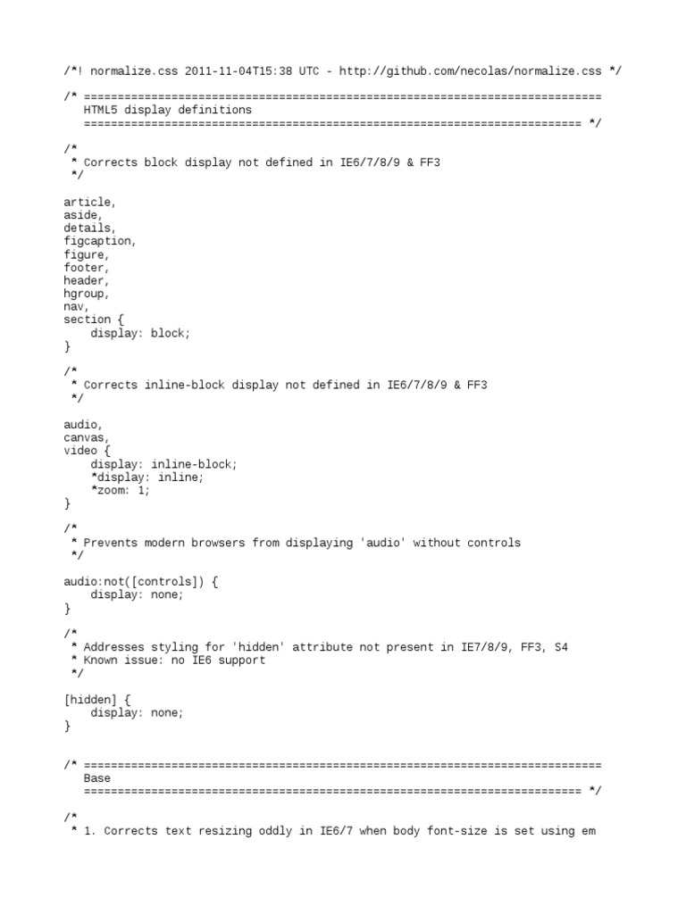 Normalize Css Pdf Writing Graphic Design