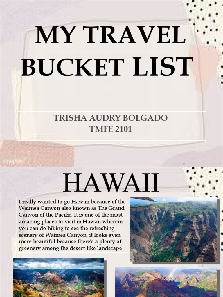 My Travel Bucket List | PDF