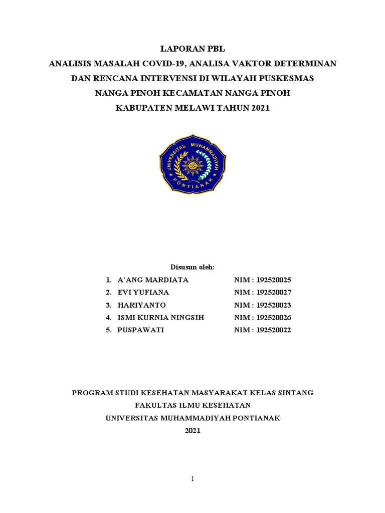 LAPORAN PBL Ok | PDF