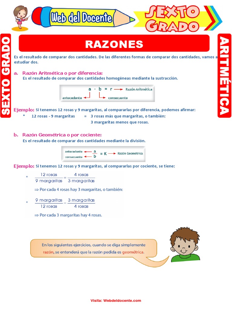 Problemas De Proporción, Sexto Grado