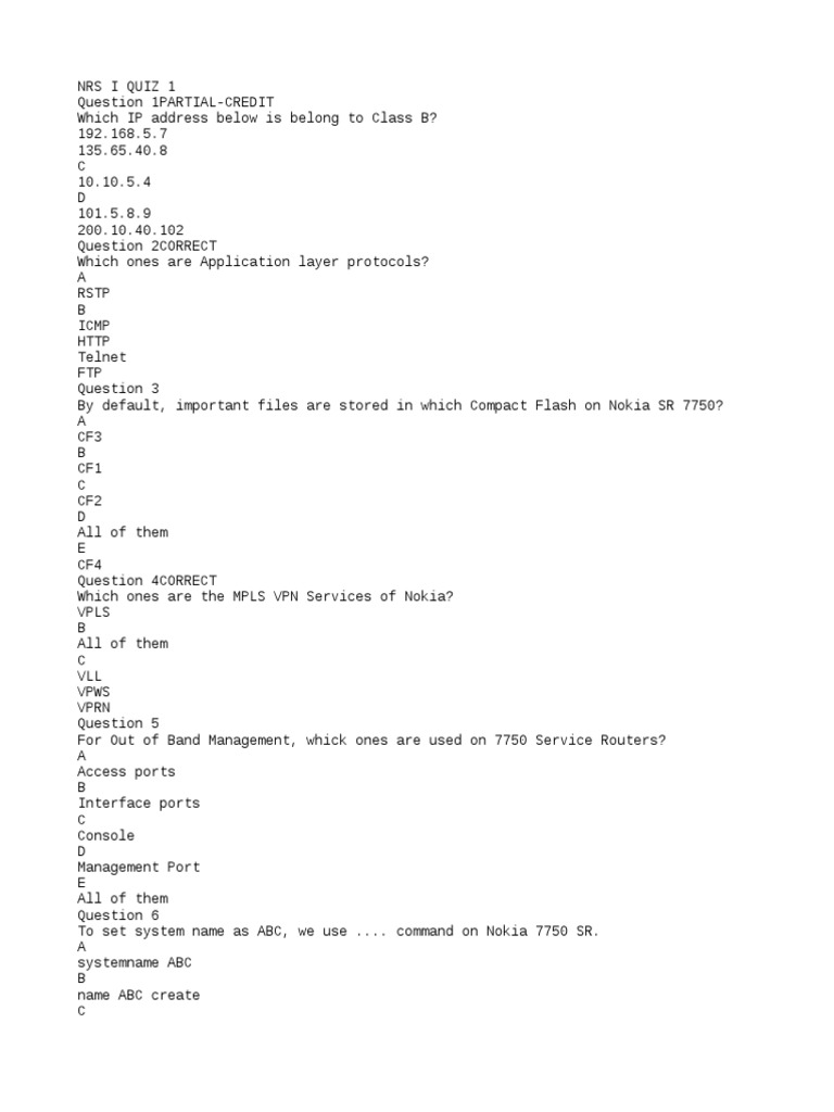 Nokia Nrs 1 Quiz Overview Pdf