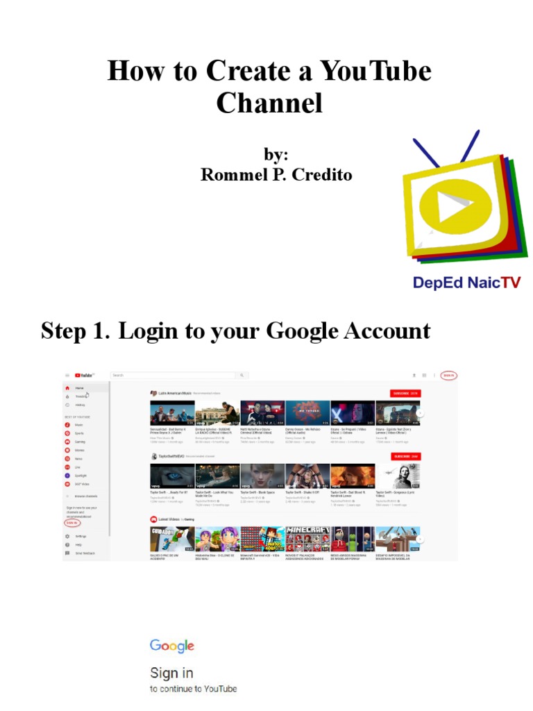 How To Create A YouTube Channel | PDF