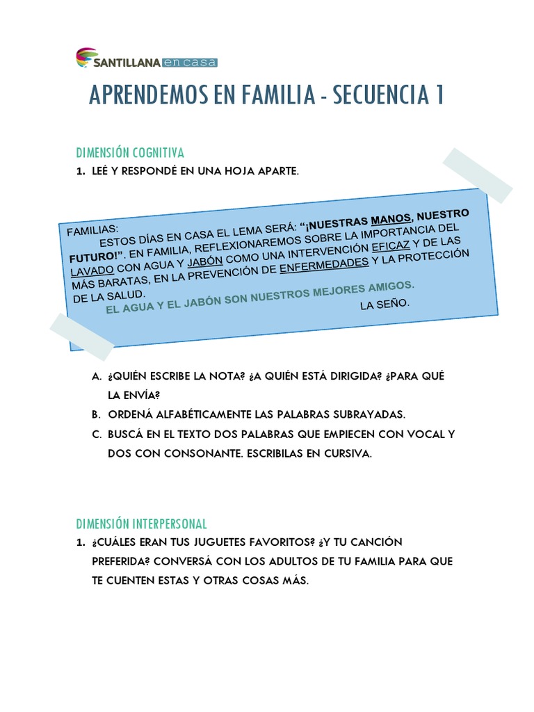 Aprendemos en Familia | PDF