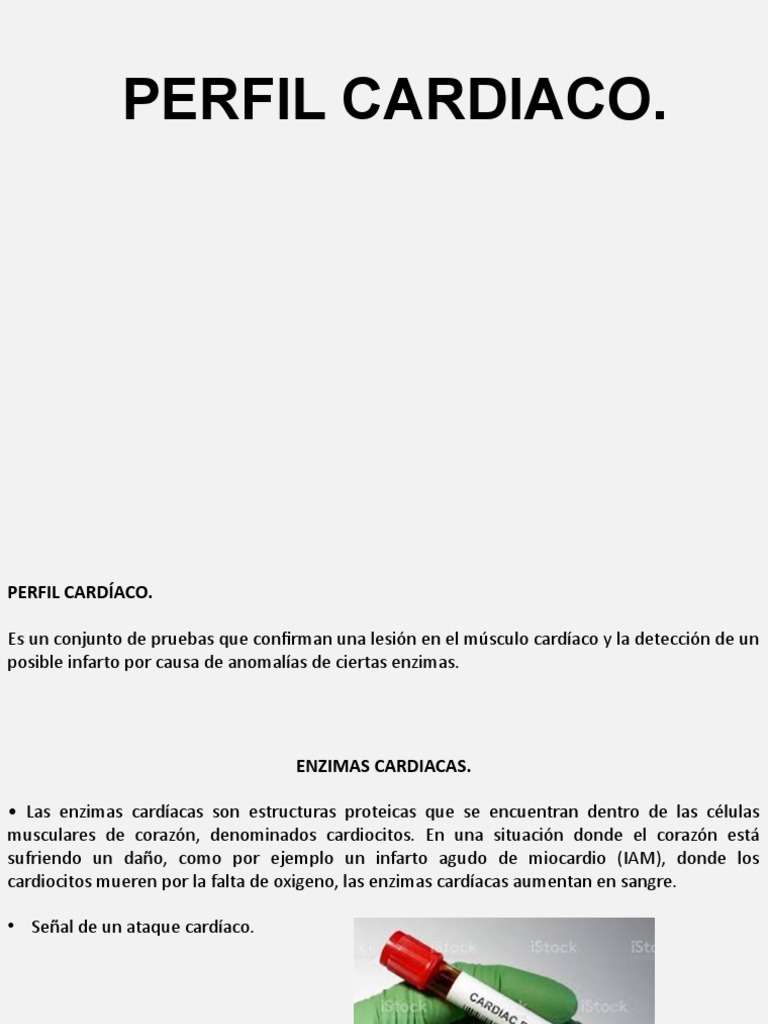 Perfil Cardíaco y Enzimas Asociadas | PDF | Infarto de miocardio ...