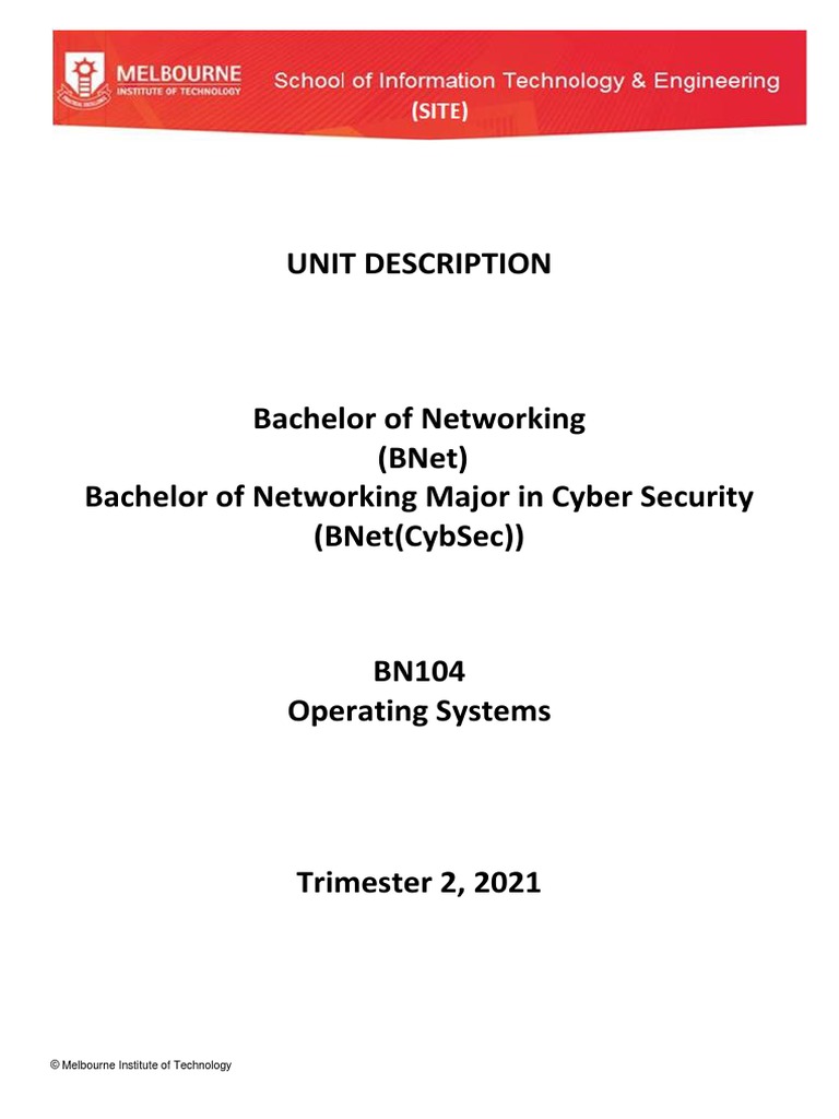 BN104 Operating Systems T2 2021 | PDF | Operating System | Test ...