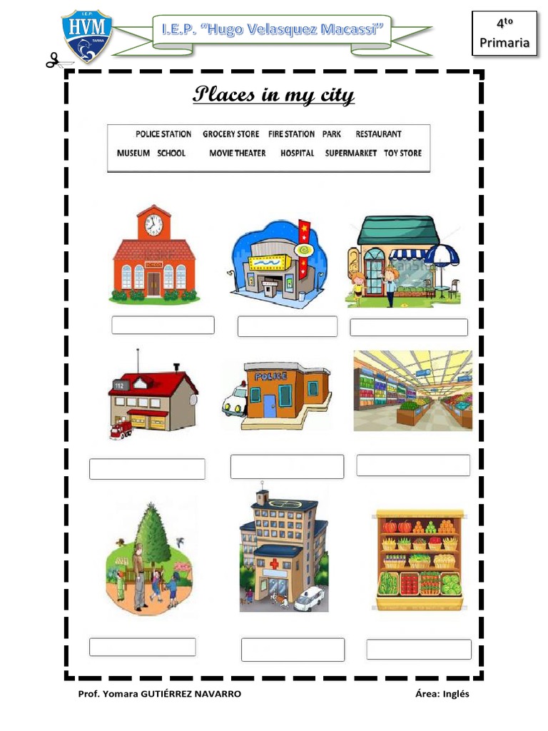 7° Practica Ingles 4to MY CITY | PDF