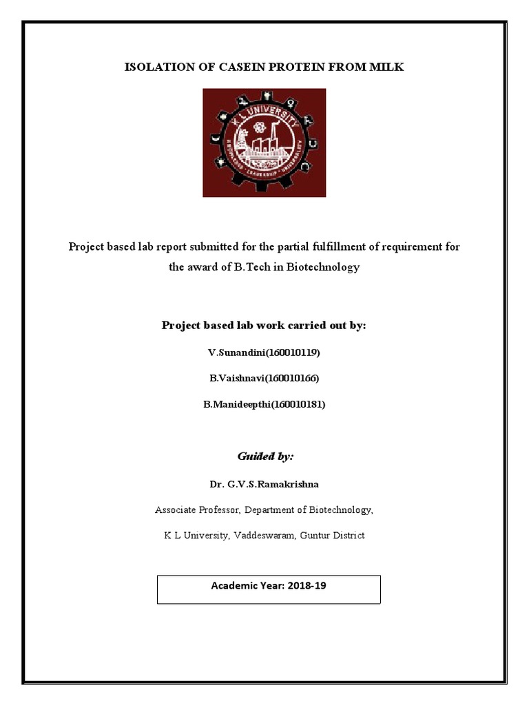 Isolation of Casein Protein From Milk | PDF | Milk | Carbohydrates