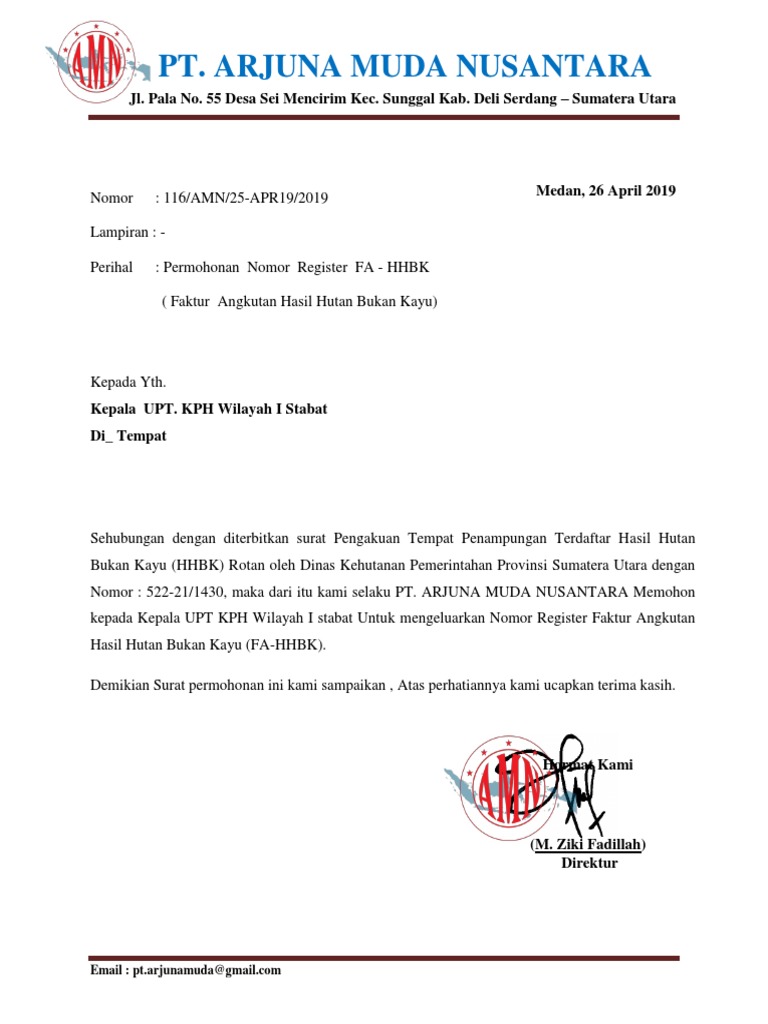 Surat Permohonan Register | PDF