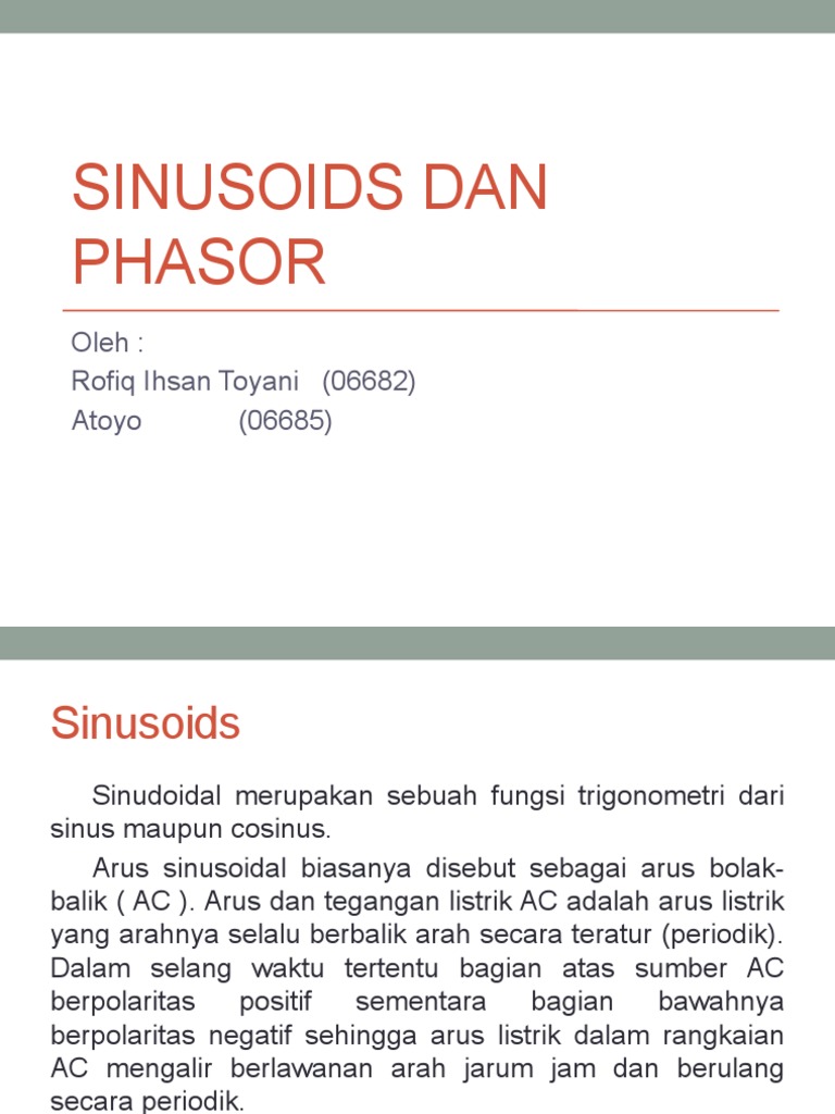 Sinusoids Dan Phasor | PDF
