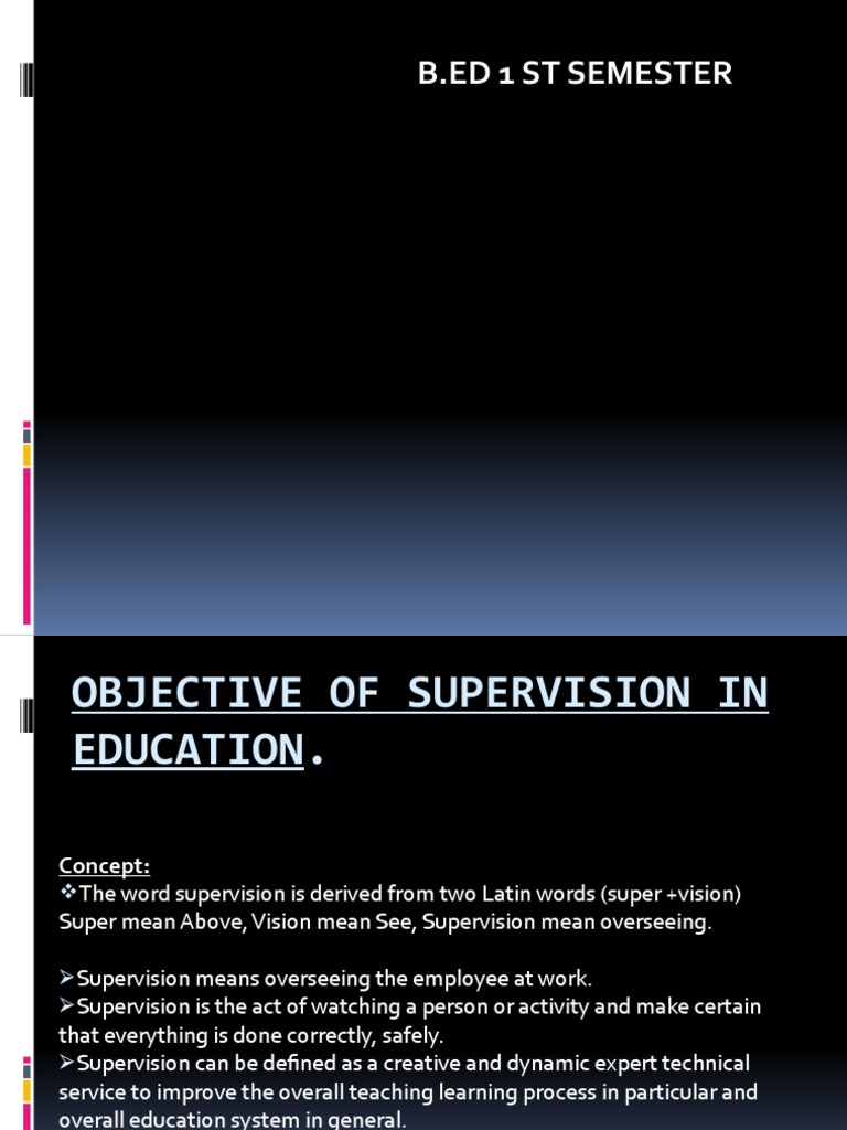 Objectives of Educational Supervision | PDF | Teachers | Leadership