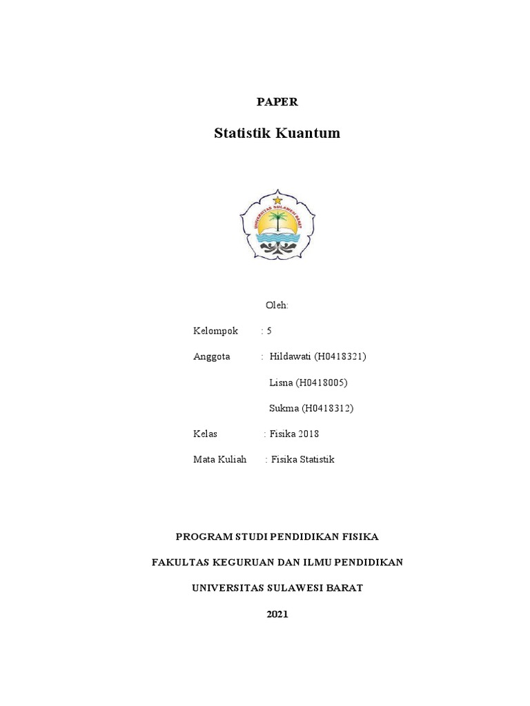 Kelompok 5 - Paper - FISIKA STATISTIK | PDF