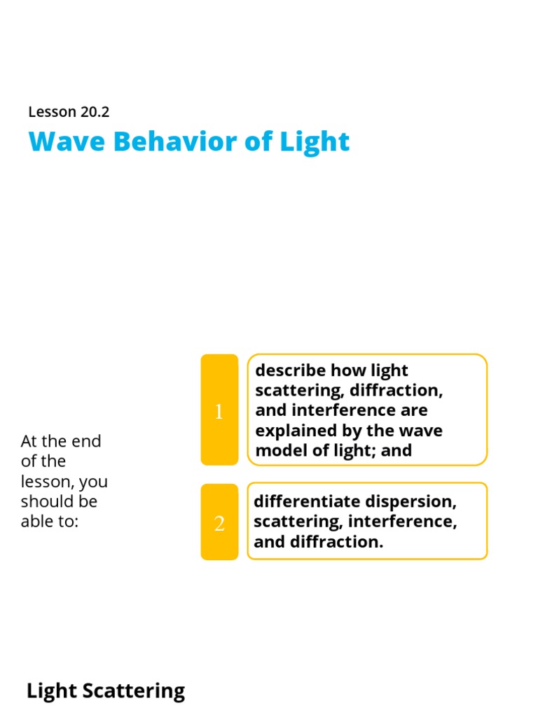 Wave Behavior for Physics Students | PDF | Diffraction | Wavelength