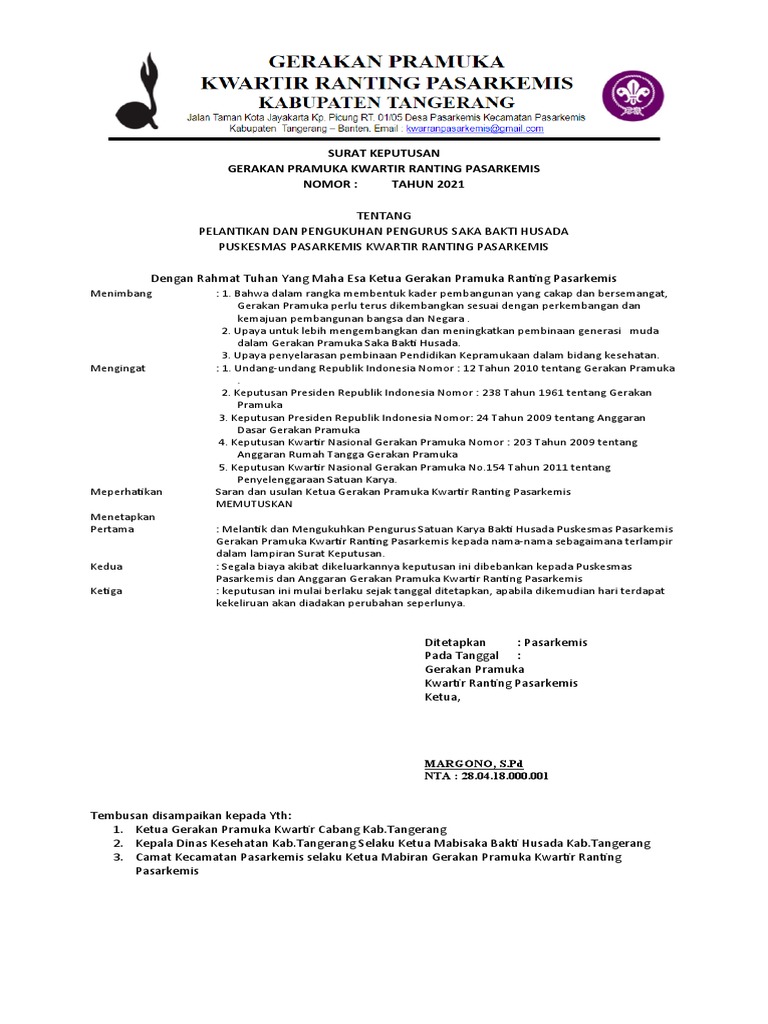 SK Pengurus SBH | PDF